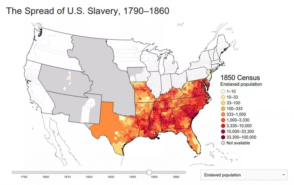 Mapping the Spread of American Slavery – Boston Middle Passage Project